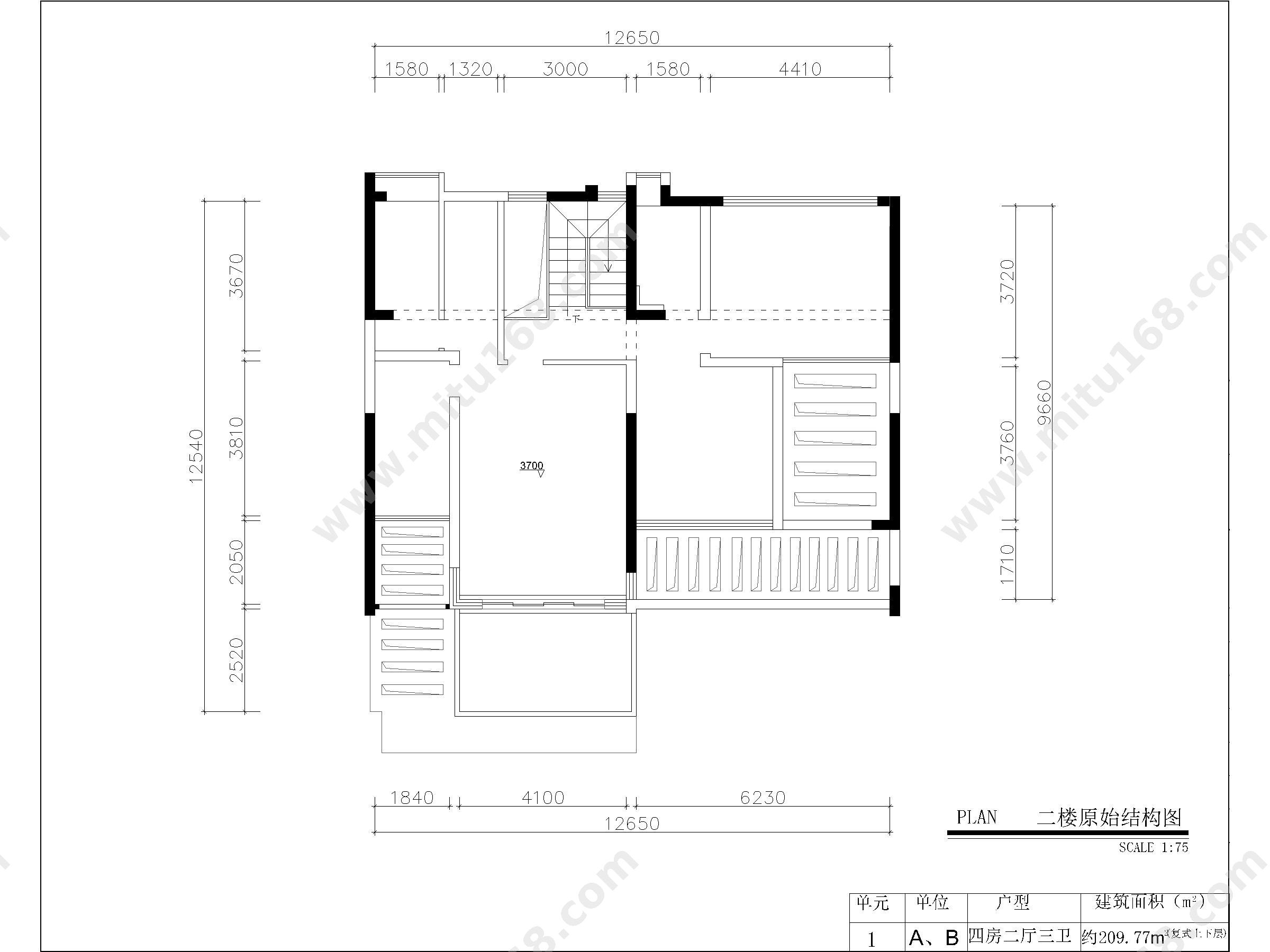 春华四季园17栋1单元3-4层复式户型